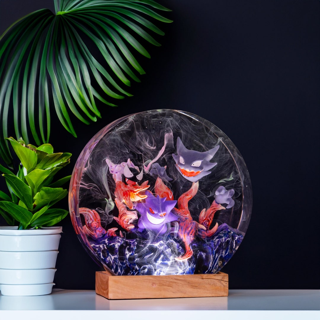 Gengar Resin Lamp Pokemon Epoxy Desk Lamp Fairy Lights - Etsy