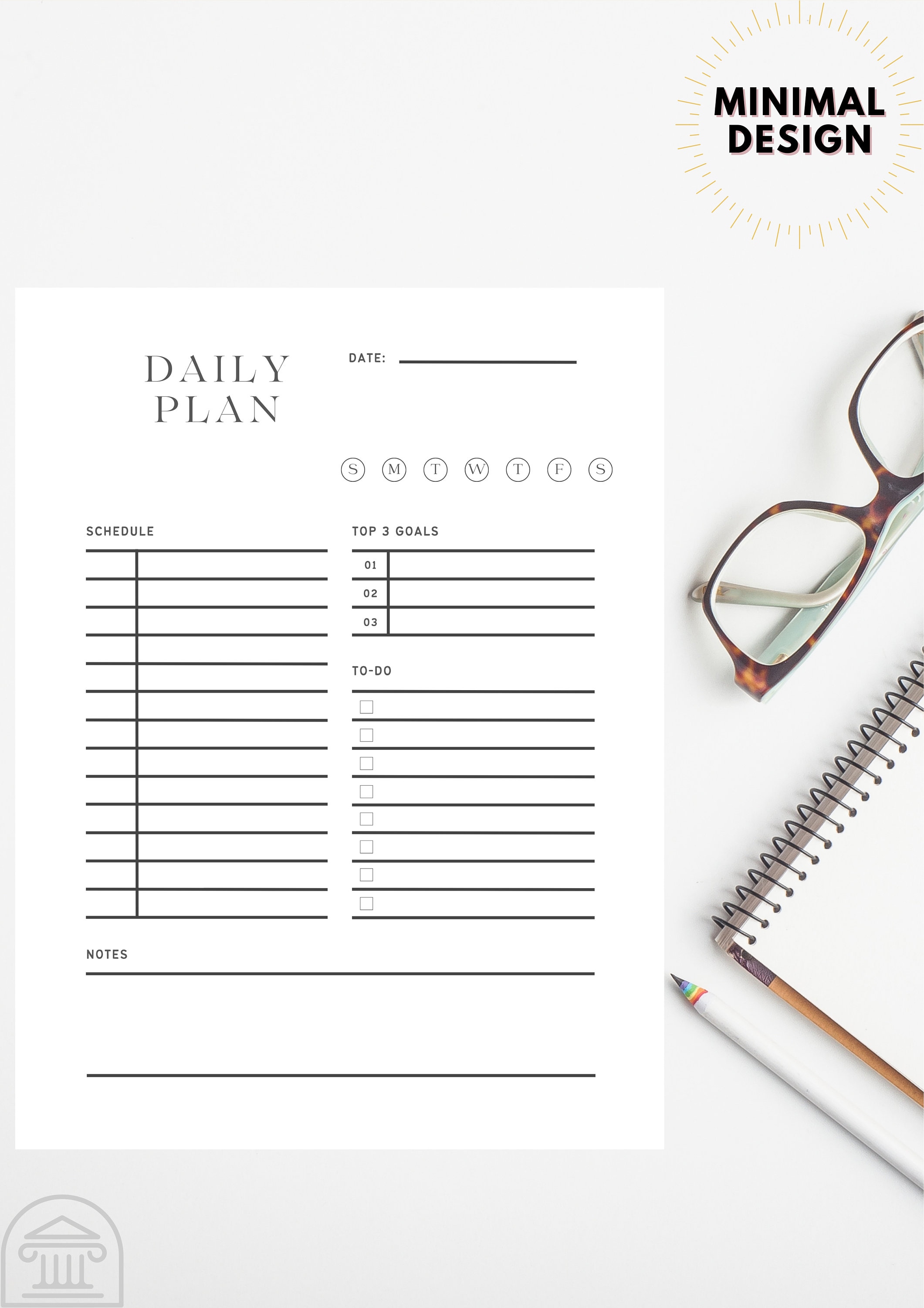Undated Daily Planner ,printable, Fillable, Daily Planner Inserts, Time ...