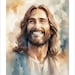 Radiant Smiling Jesus Portrait - Inspirational Religious Artwork ...
