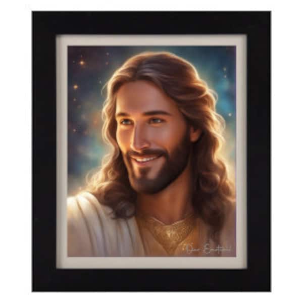 Smiling Jesus Portrait - Etsy