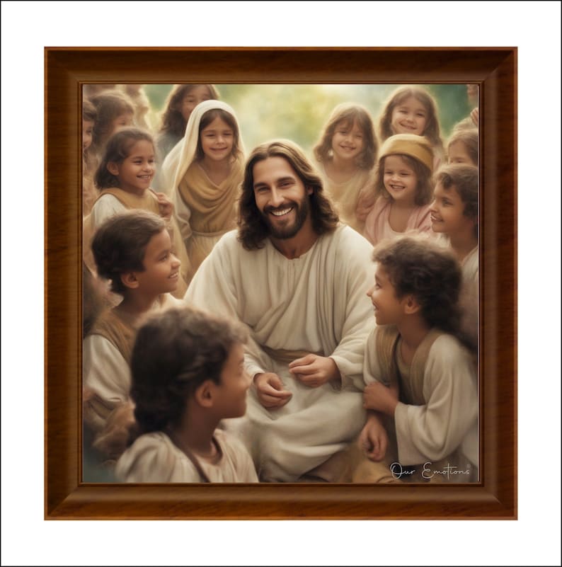 Savior's Love, Jesus Loves Us, Religious Wall Art, Feel Good Artwork ...