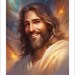 Radiant Smiling Jesus Portrait - Inspirational Religious Artwork ...
