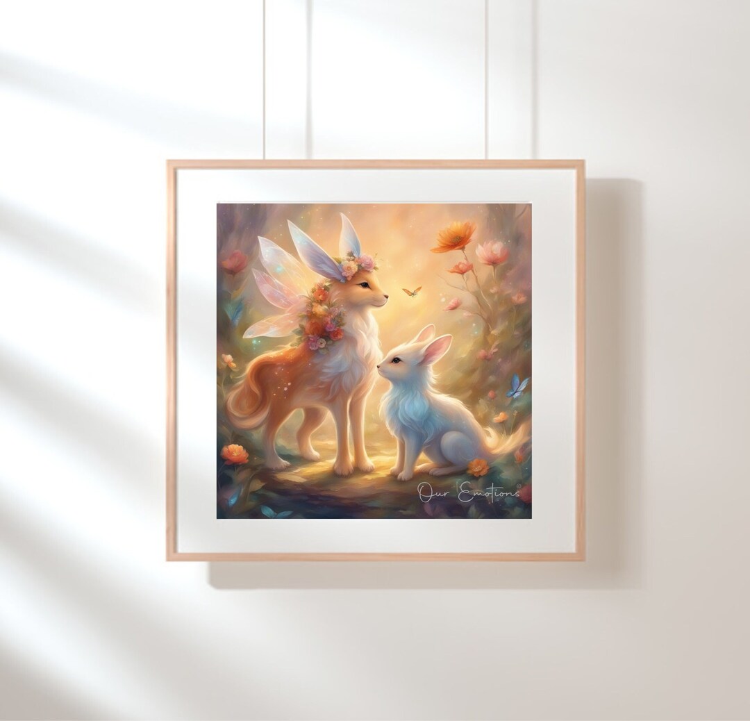 Mystical Creatures, Kids Wall Art, Children Wall Decor, Kids Fantasy ...