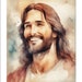 Radiant Smiling Jesus Portrait - Inspirational Religious Artwork ...