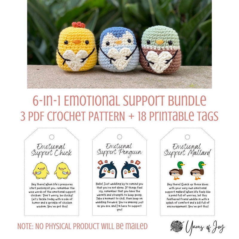 Emotional Support Crochet Patterns - Etsy