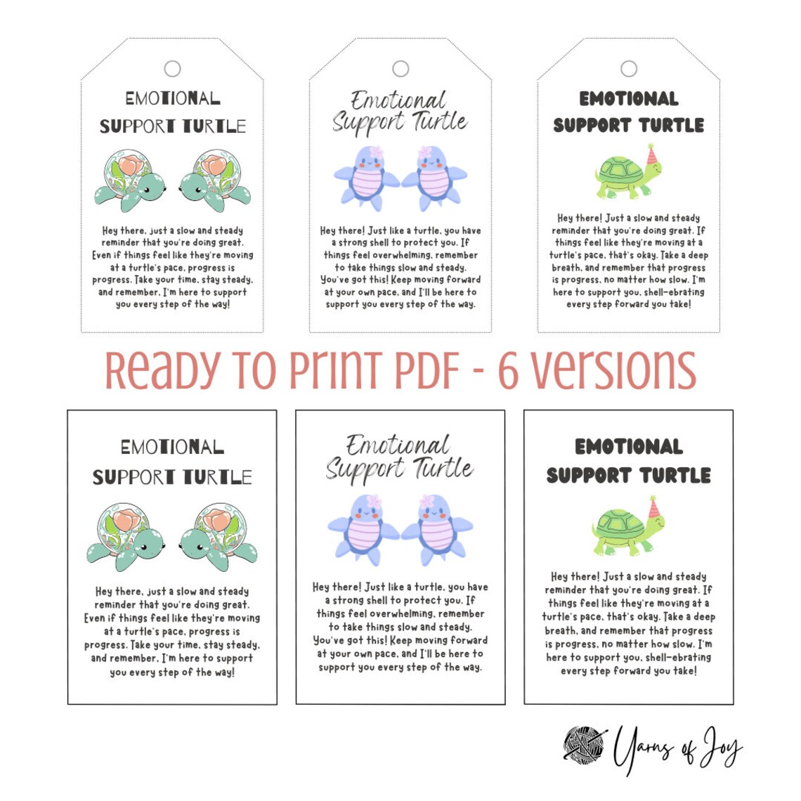 Emotional Support Turtle Amigurumi - Printable Crochet PDF Pattern ...