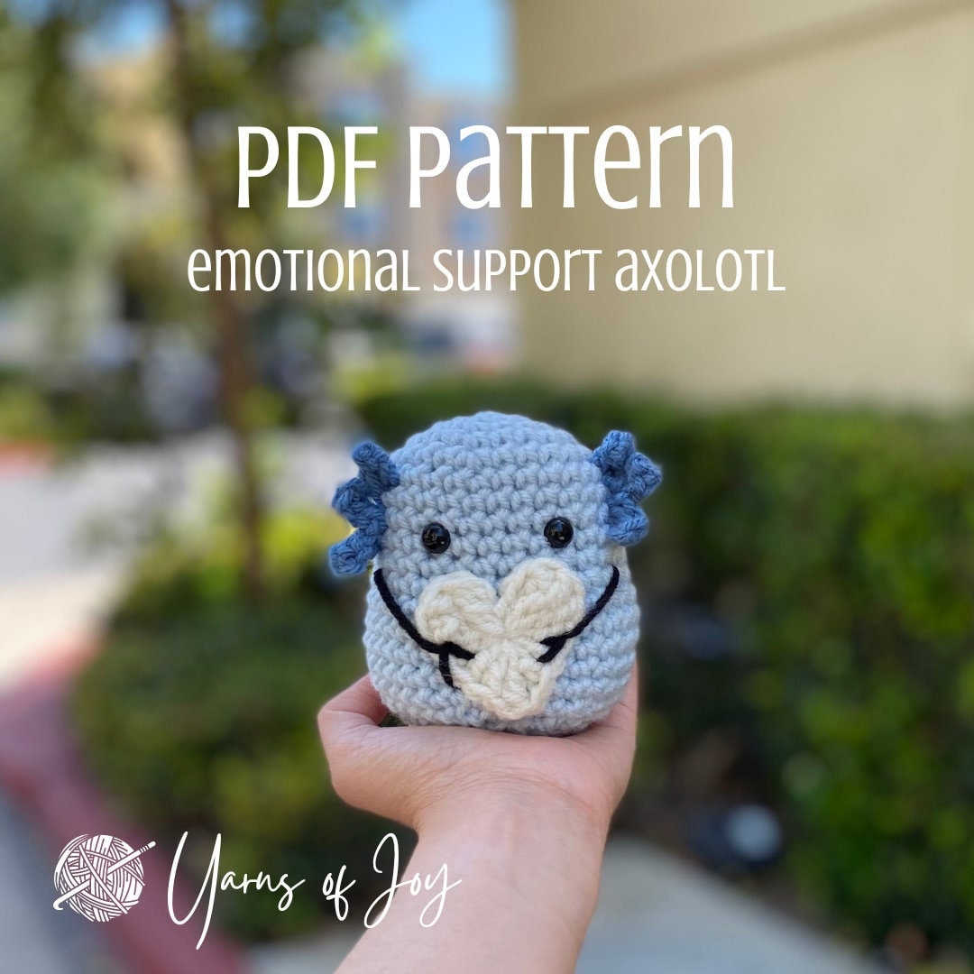 Emotional Support Axolotl Amigurumi - Crochet PDF Pattern INSTRUCTION ONLY - Etsy