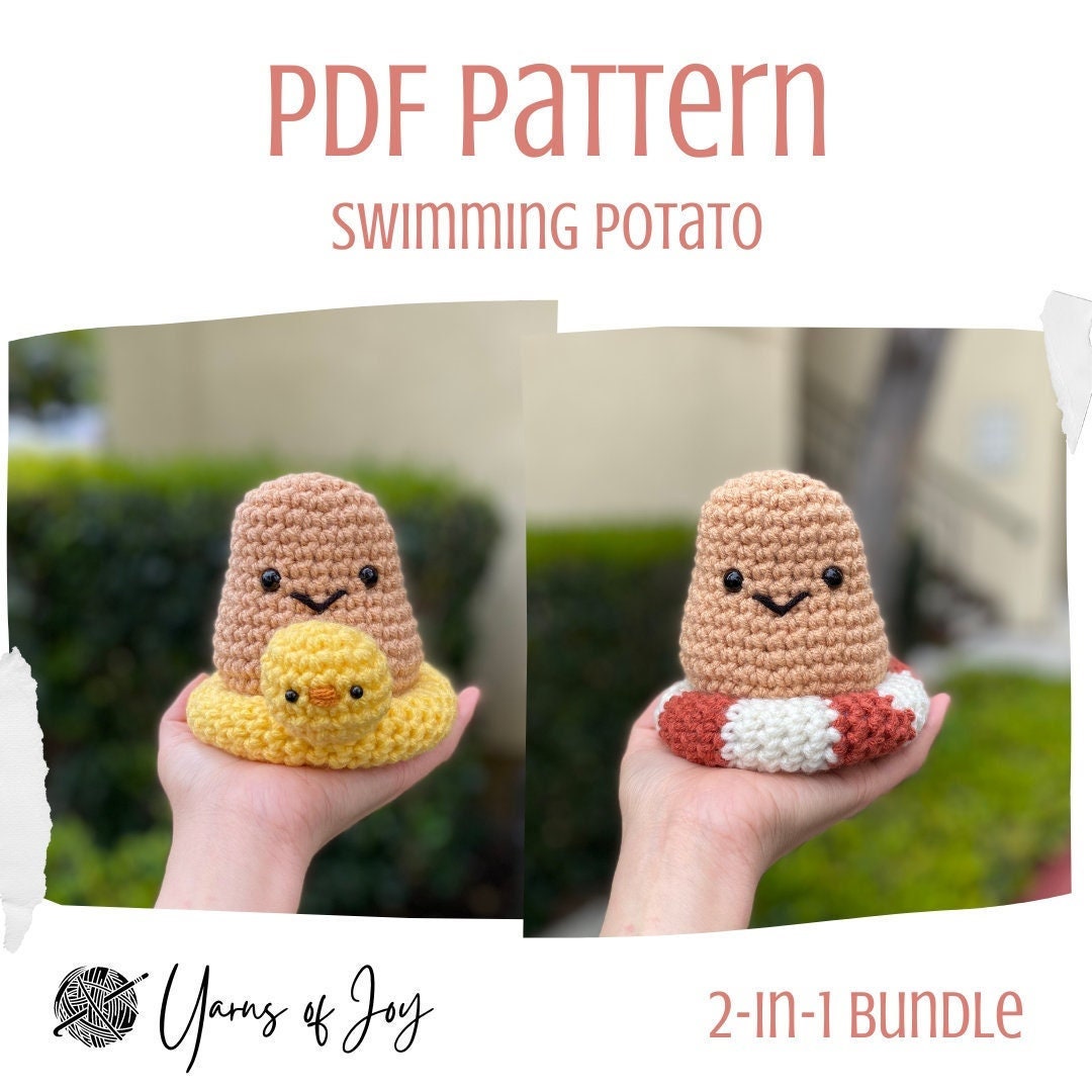 Swimming Potato Amigurumi - Crochet PDF Pattern INSTRUCTION ONLY - Etsy