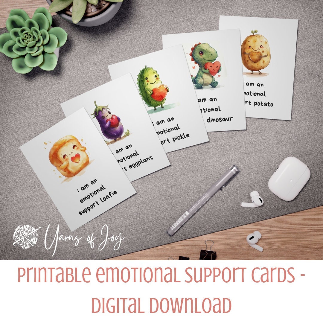Printable Emotional Support Card, Printable Positive Card, Digital ...