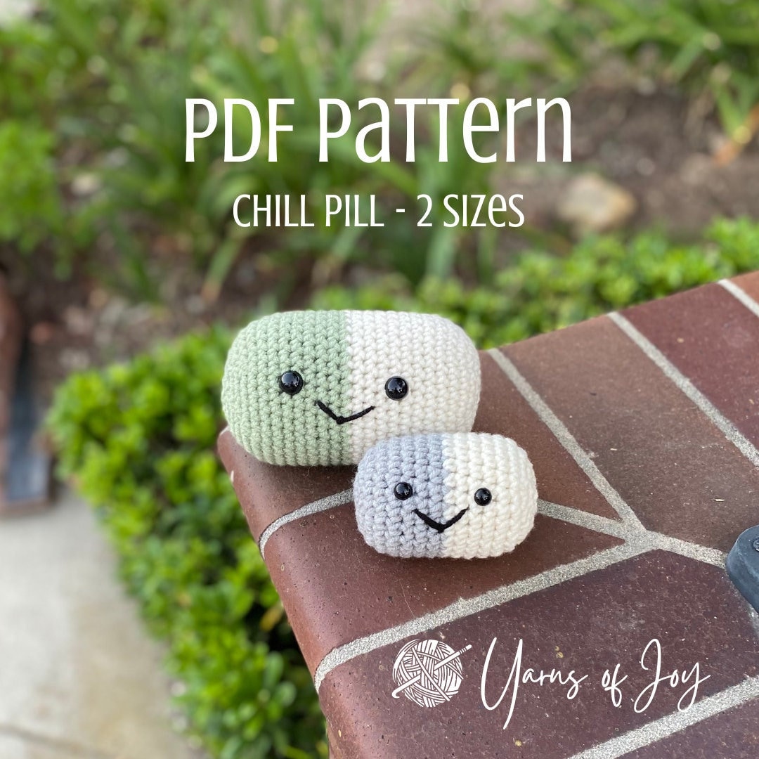 Easy Chill Pill Amigurumi Crochet PDF Pattern - Two Sizes - Etsy