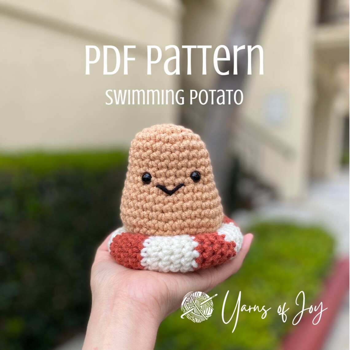 Swimming Potato Amigurumi - Crochet PDF Pattern INSTRUCTION ONLY - Etsy