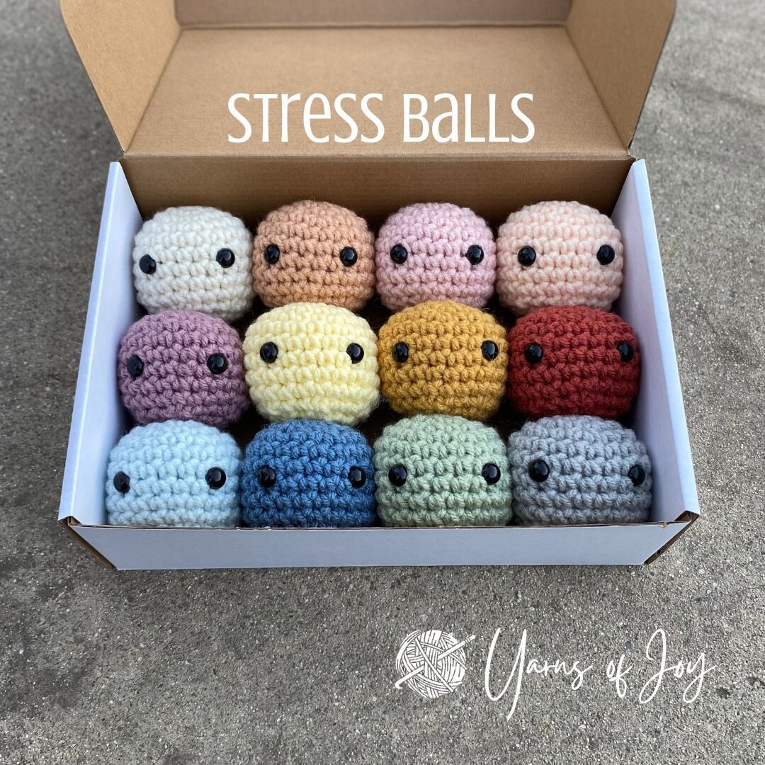 Mini Crochet Stress Ball Plushie - Etsy