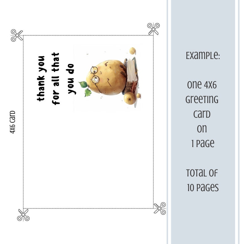 Printable Teacher Appreciation Card, Printable Thank You Card, Digital ...