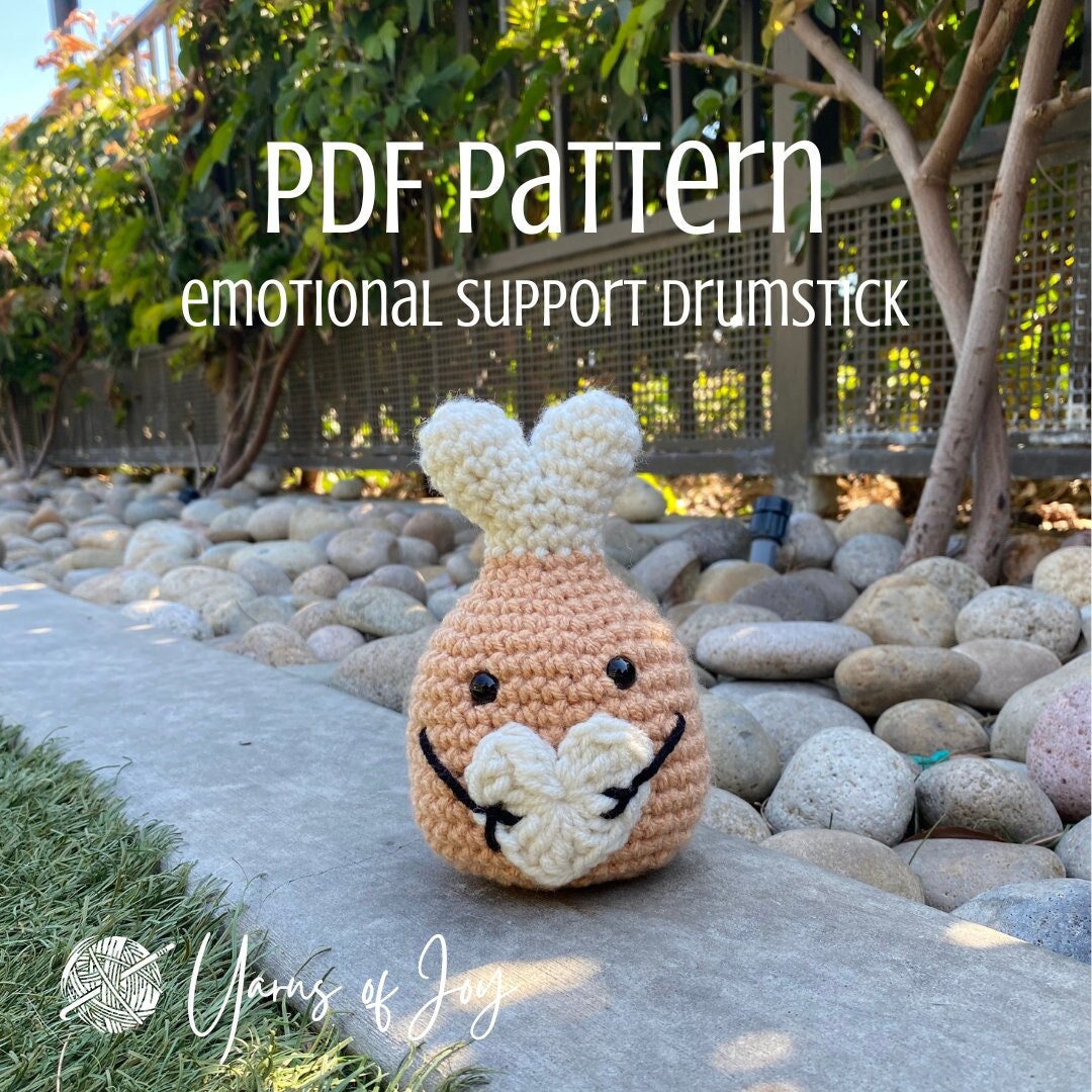 Emotional Support Chicken Drumstick Amigurumi - Crochet PDF Pattern ...
