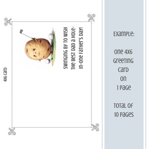 Printable Father's Day Potato Card, Printable Father's Day Card ...