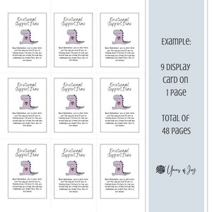 Emotional Support Tag and Display Card Bundle - Digital Download - Etsy