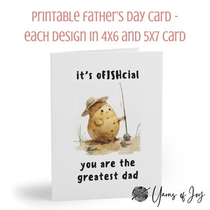 Printable Father's Day Potato Card, Printable Father's Day Card ...