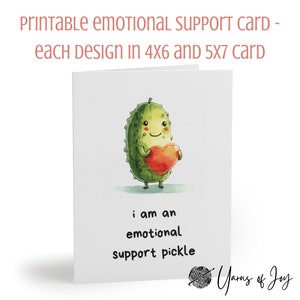 Printable Emotional Support Card, Printable Positive Card, Digital ...