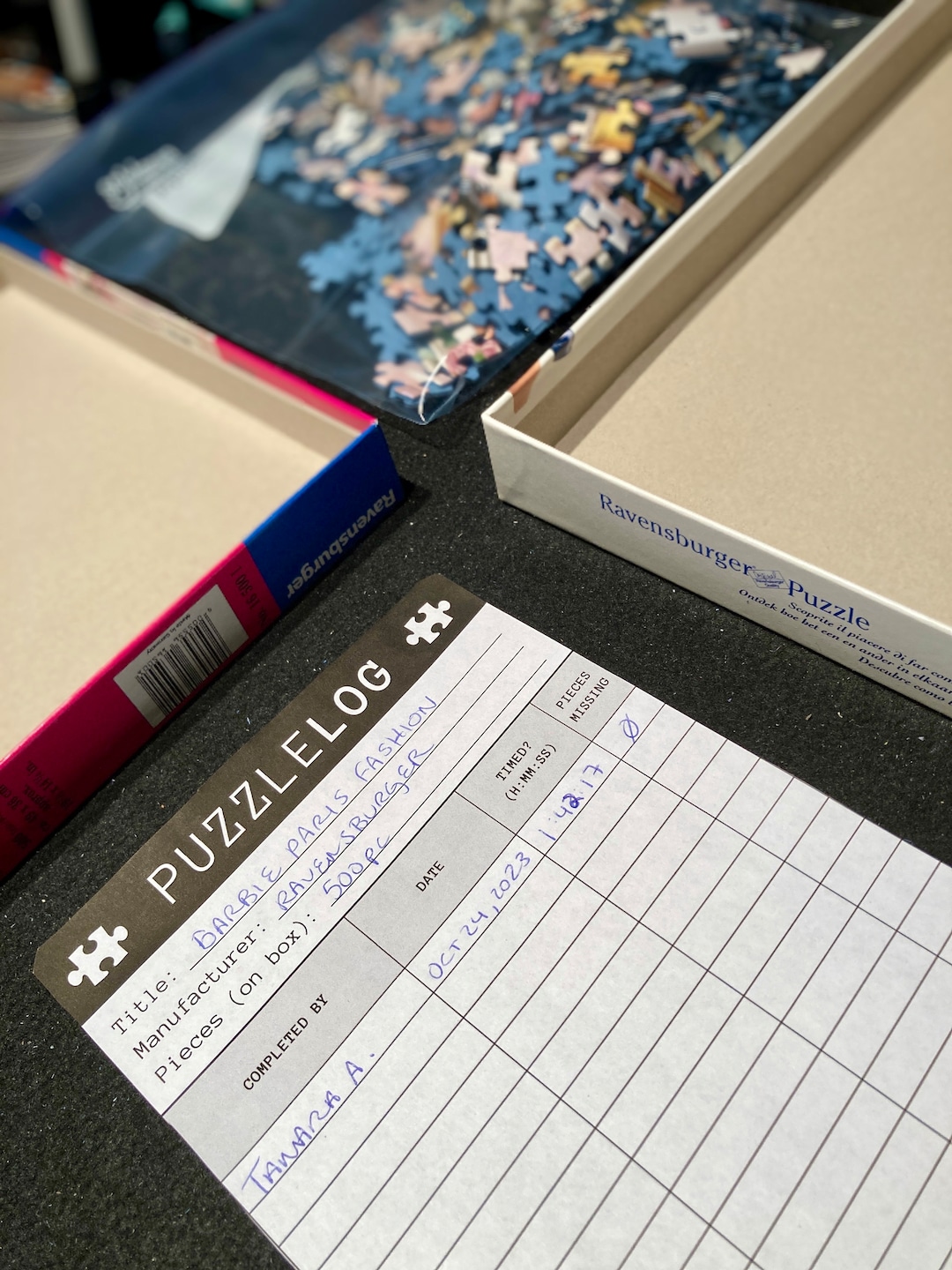 Printable Jigsaw Puzzle Log / Single-puzzle Tracker - A4/letter Digital ...