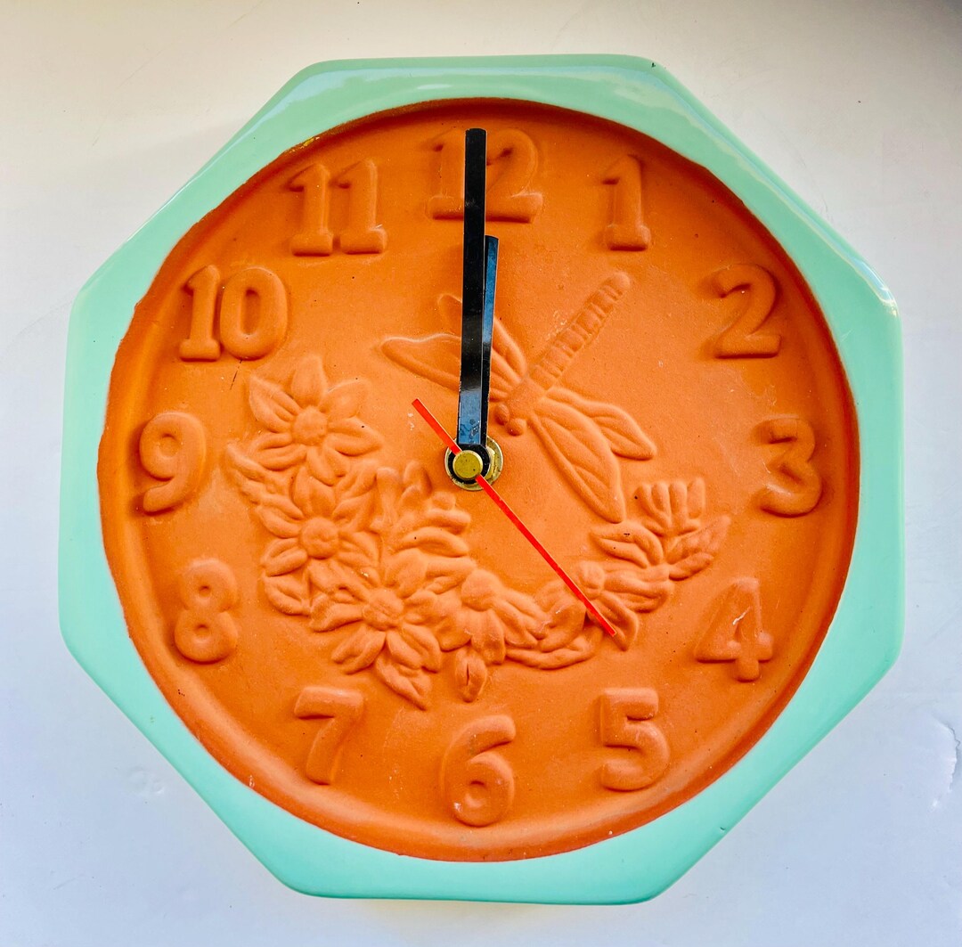 Vintage Terracotta Garden Wall Clock/ Indoor/outdoor Clock - Etsy