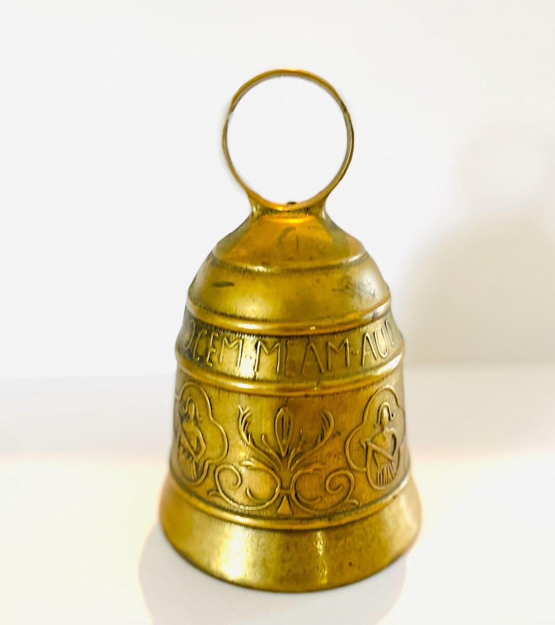 Antique Brass Bell With Engraved Inscription, Brass Church Bell ...