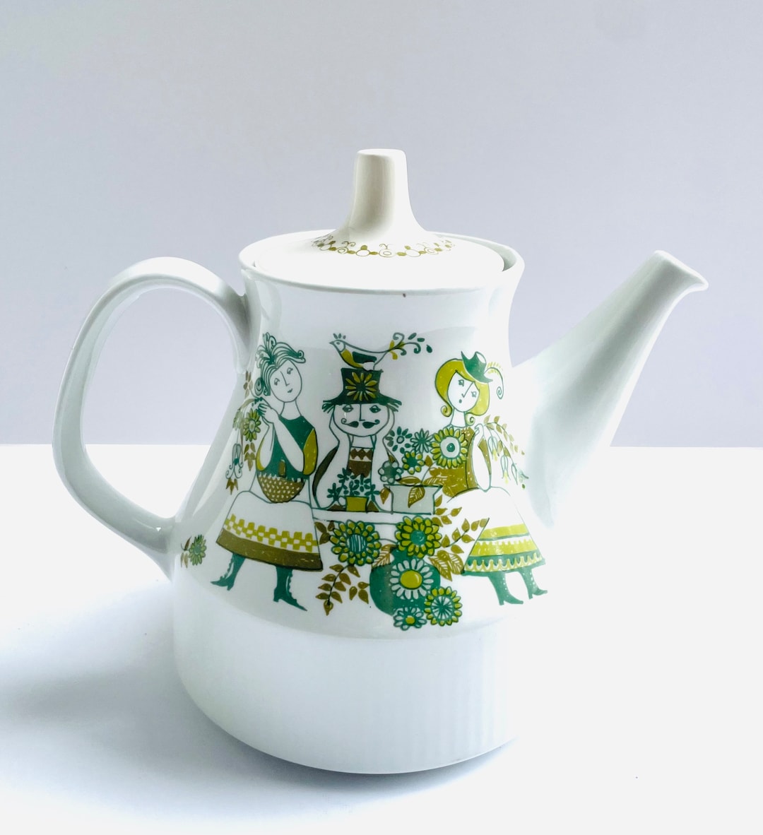 Norwegian Figgio Flint Turi Design Market Pattern Porcelain Teapot - Etsy