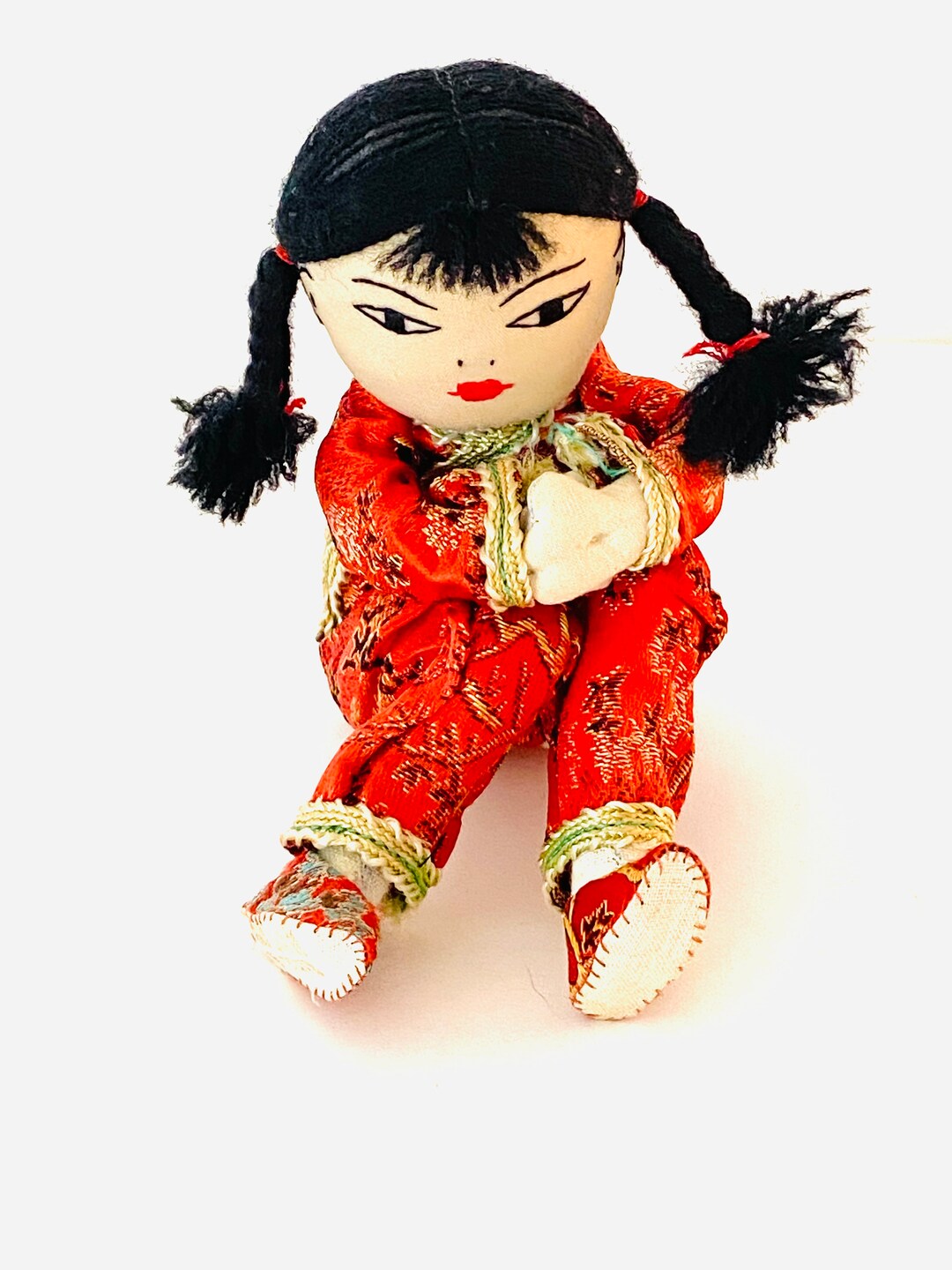 Vintage Ada Lum 10” Cloth Doll - Etsy