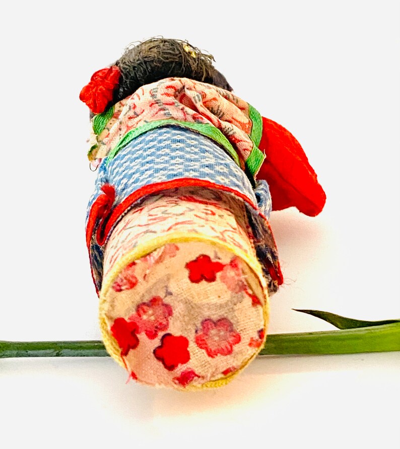 Vintage Chinese Peg Doll With Baby on Back - Etsy