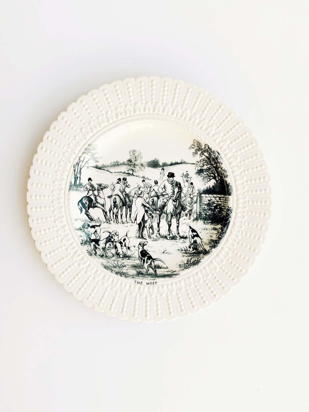Royal Cauldon England Plate, English Transferware, Fox Hunting Scene ...