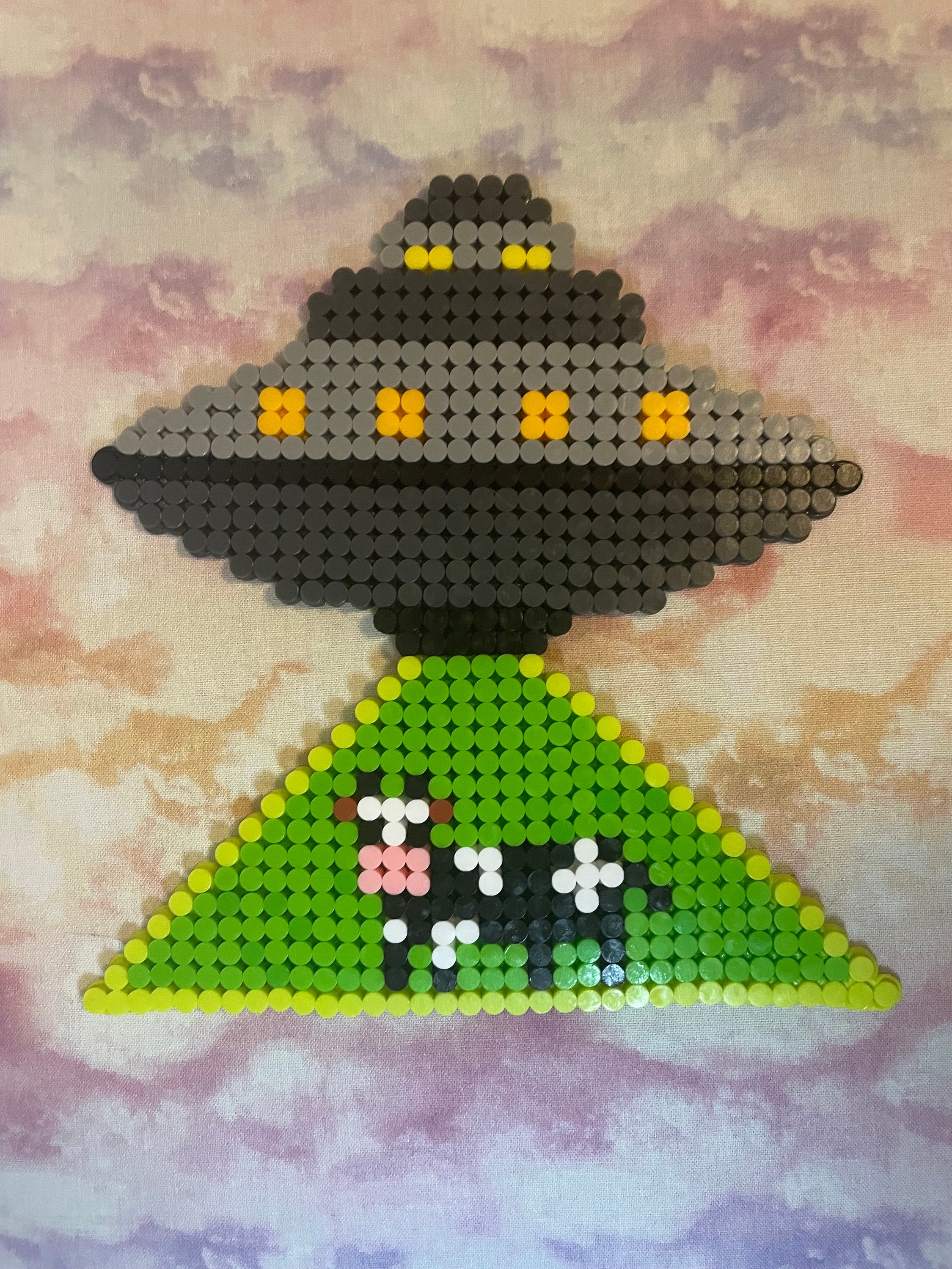 Alien Spaceship UFO Cow Abduction Perler Bead Caps Art Kandi - Etsy
