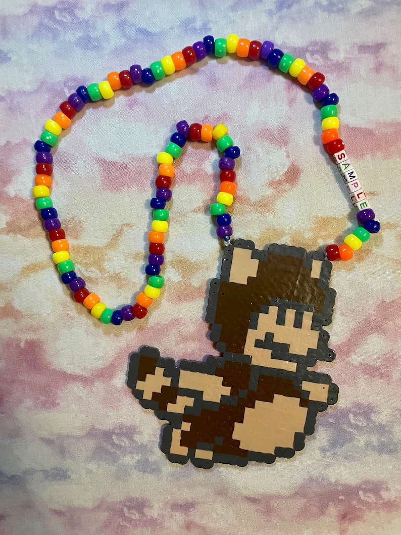 Super Mario Raccoon Perler Bead Caps Art Kandi - Etsy
