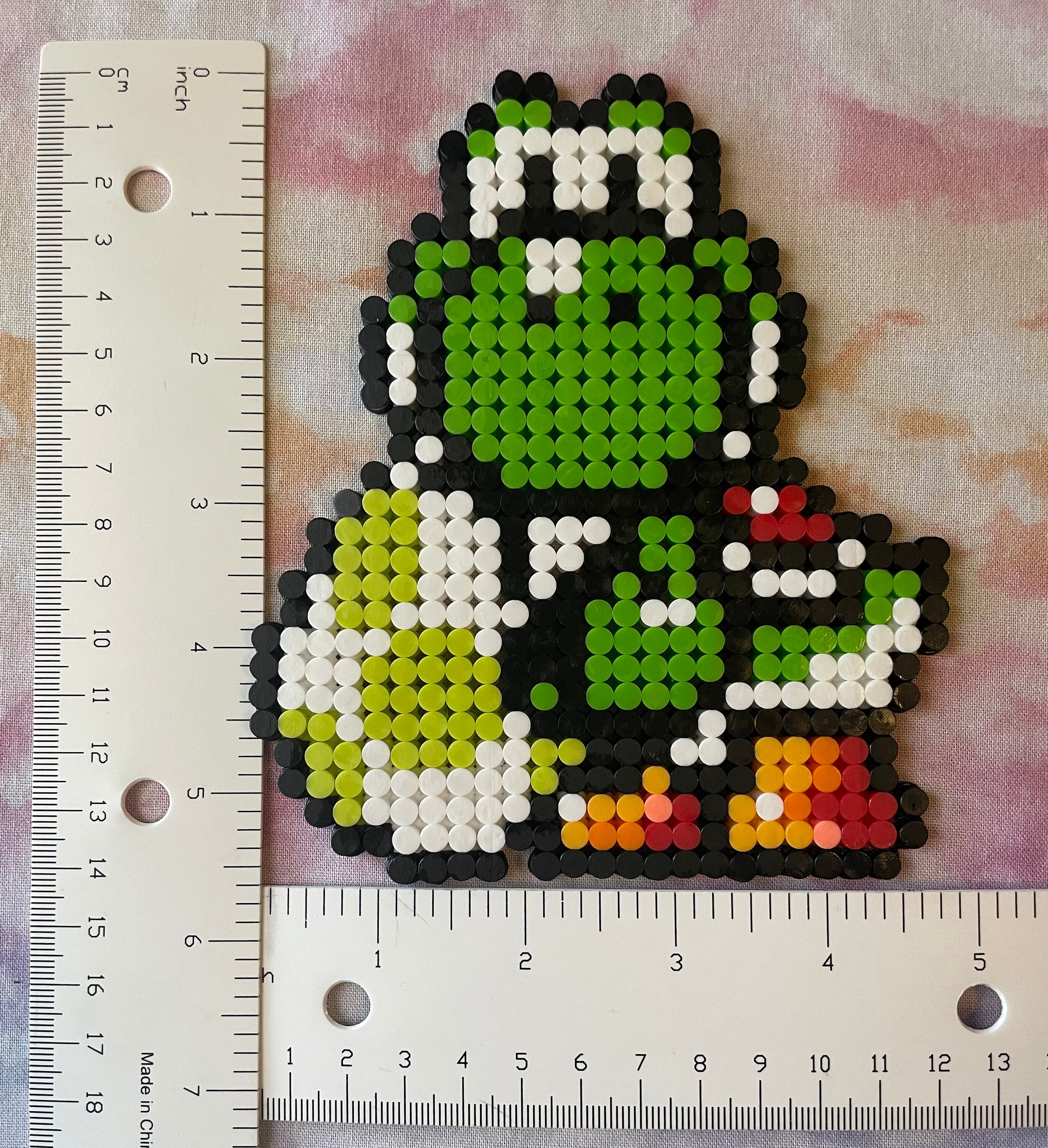 Yoshi With Egg-perler Bead Caps Fuse Bead Design - Etsy