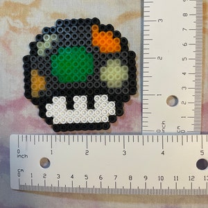 Mario Colorful Toad Head Perler Bead Art Kandi - Etsy