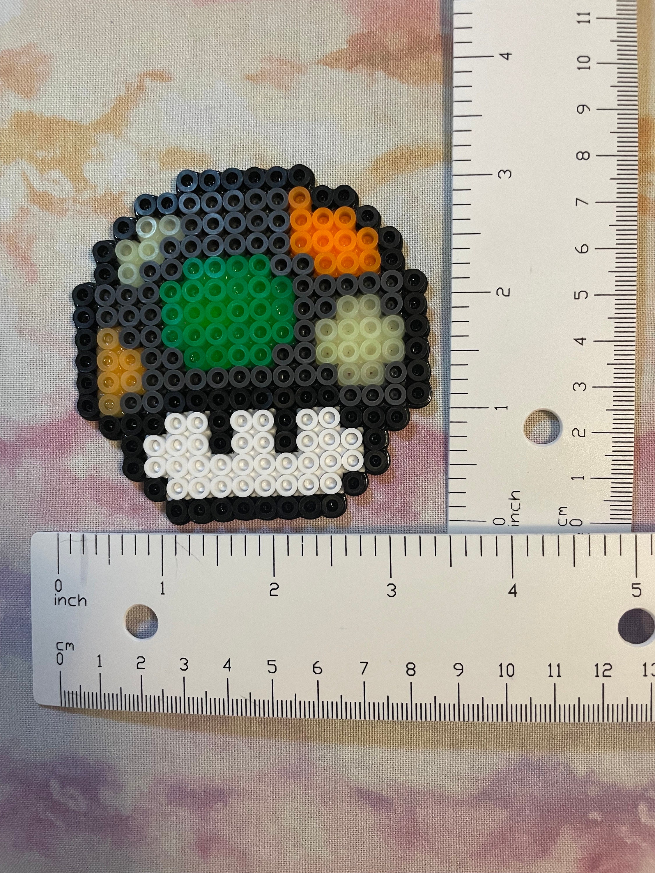 Mario Colorful Toad Head Perler Bead Art Kandi - Etsy