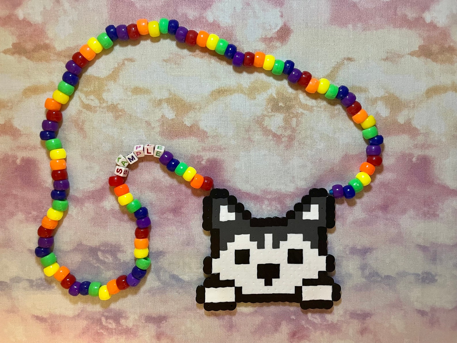 Husky Gray Dog Perler Bead Art Kandi - Etsy