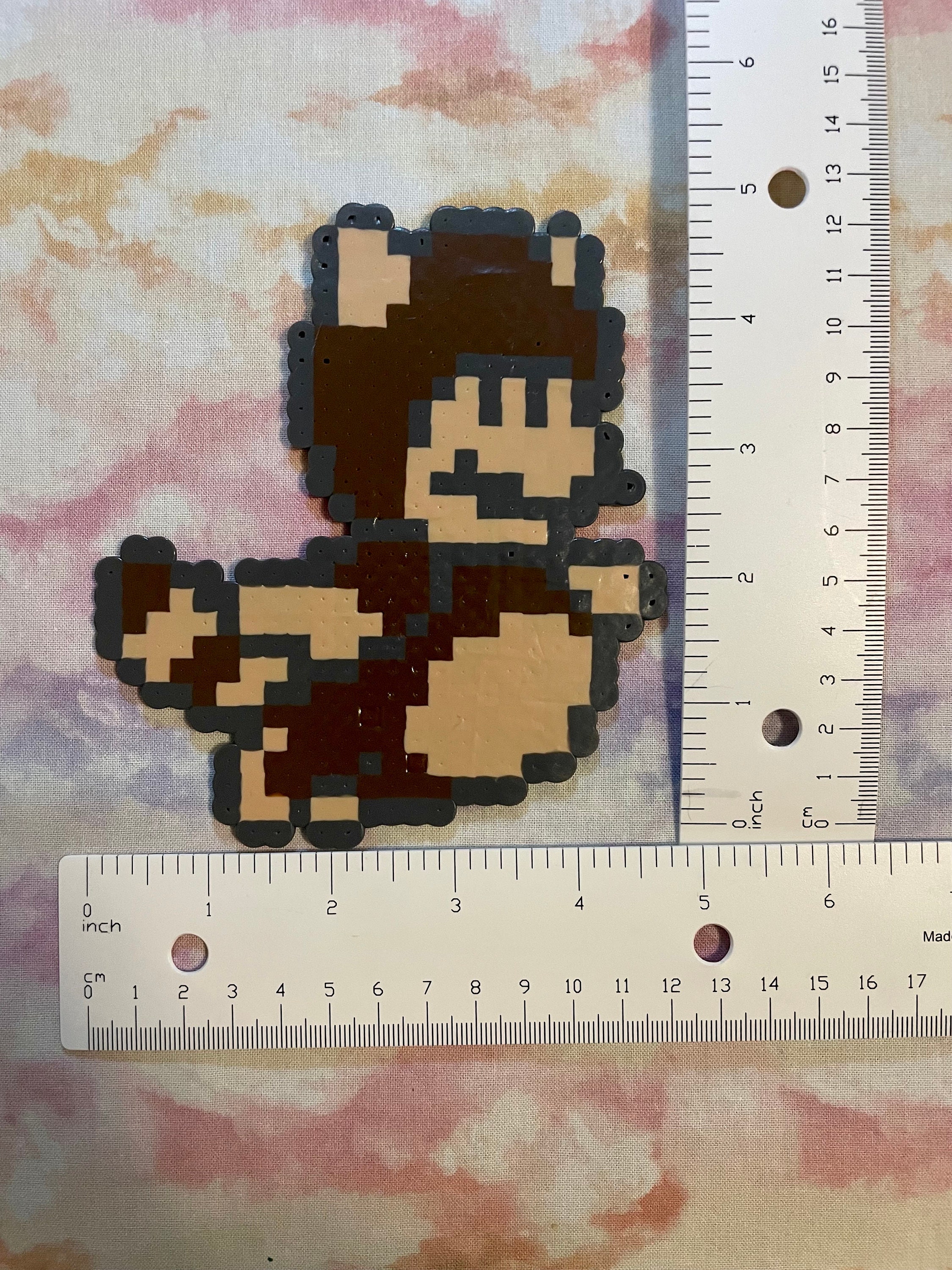 Super Mario Raccoon Perler Bead Caps Art Kandi - Etsy