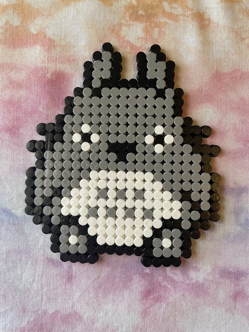 My Neighbor Totoro Studio Ghibli Perler Bead Caps Fuse Bead Design ...