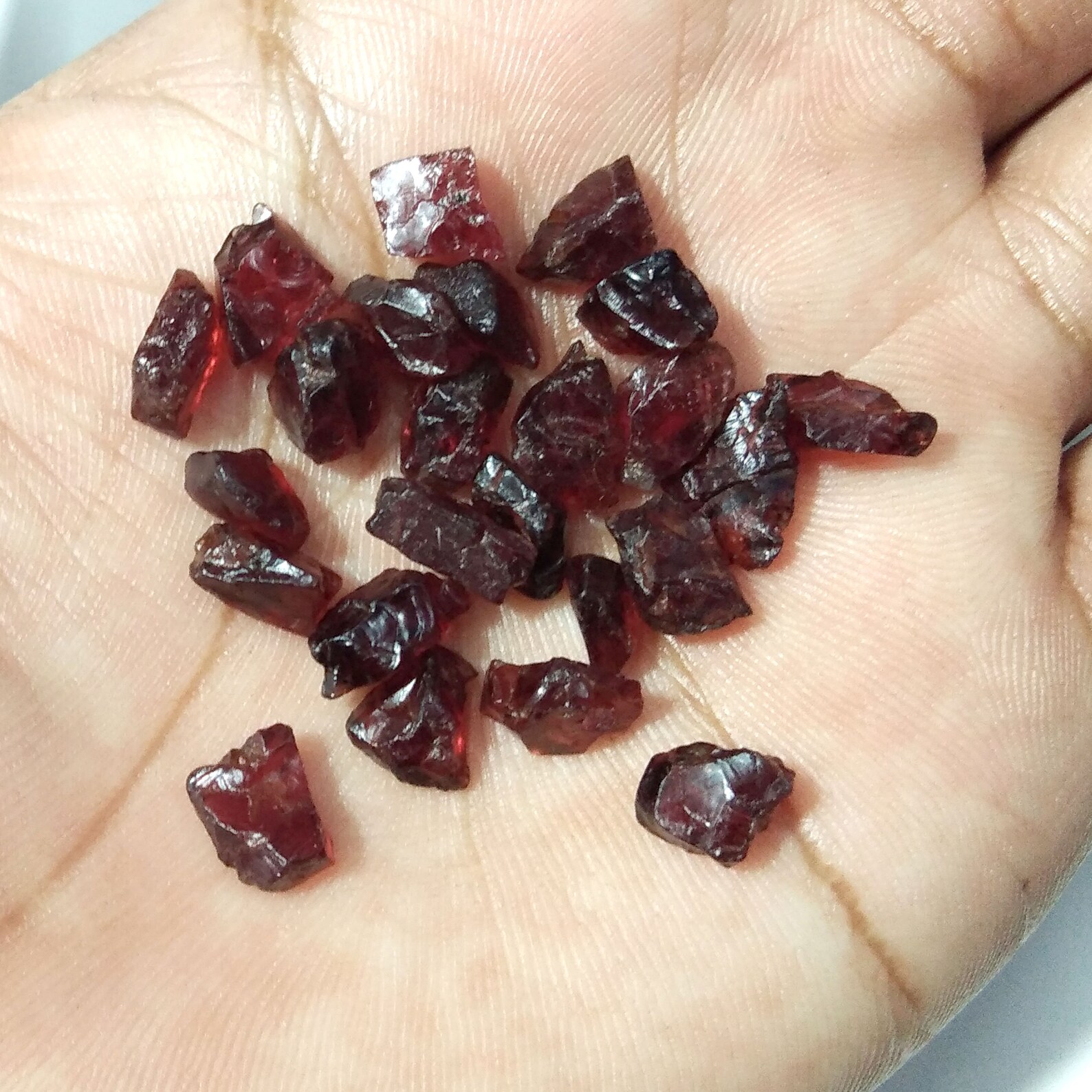 Natural Red Garnet Rough Lot, Raw Gemstone Crystals, Jewelry Making (50 ...