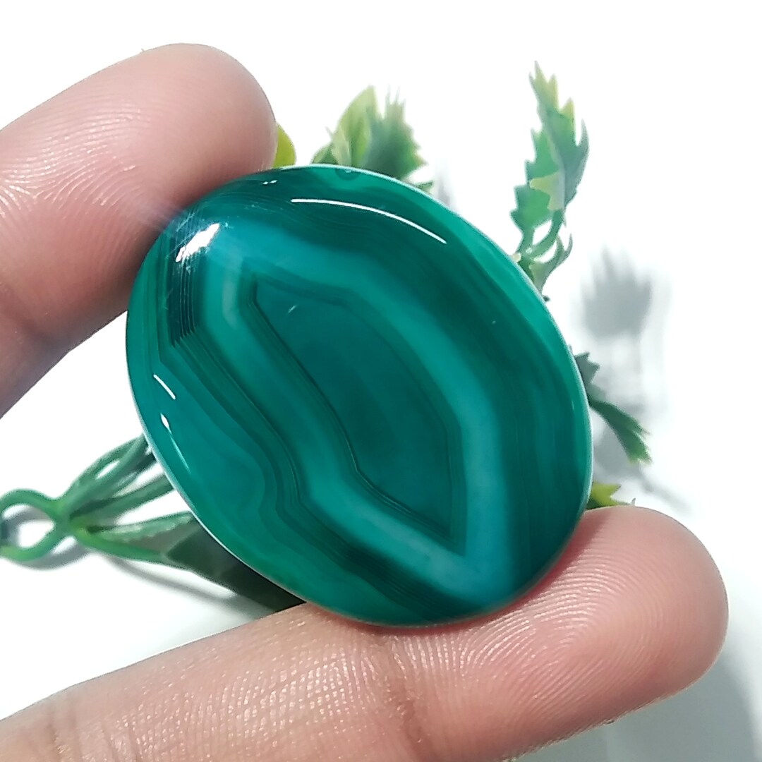 Natural Green Banded Onyx Cabochon, Wholesale Loose Gemstone Handmade ...