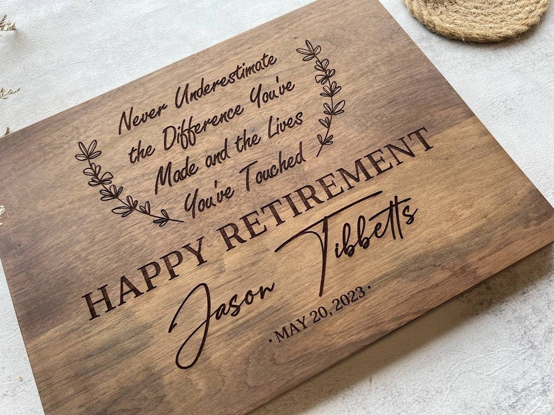 Happy Retirement Cutting Board Custom Retirement Gift - Etsy