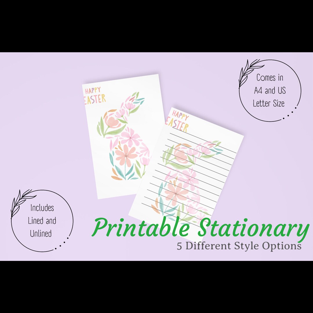 Easter Printable Stationary, Easter Printable, Printable Stationary ...