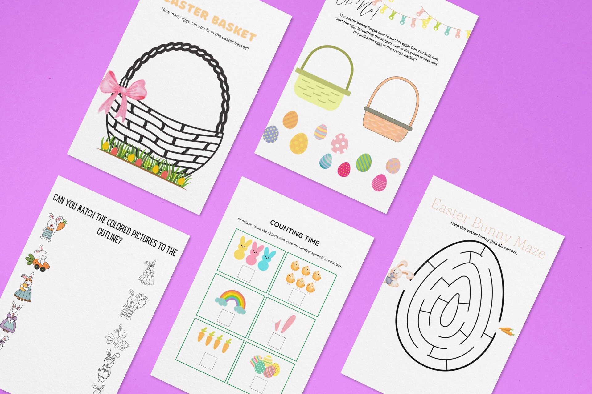 Easter Printable Worksheets, Homeschool Printables, Easter Worksheets ...