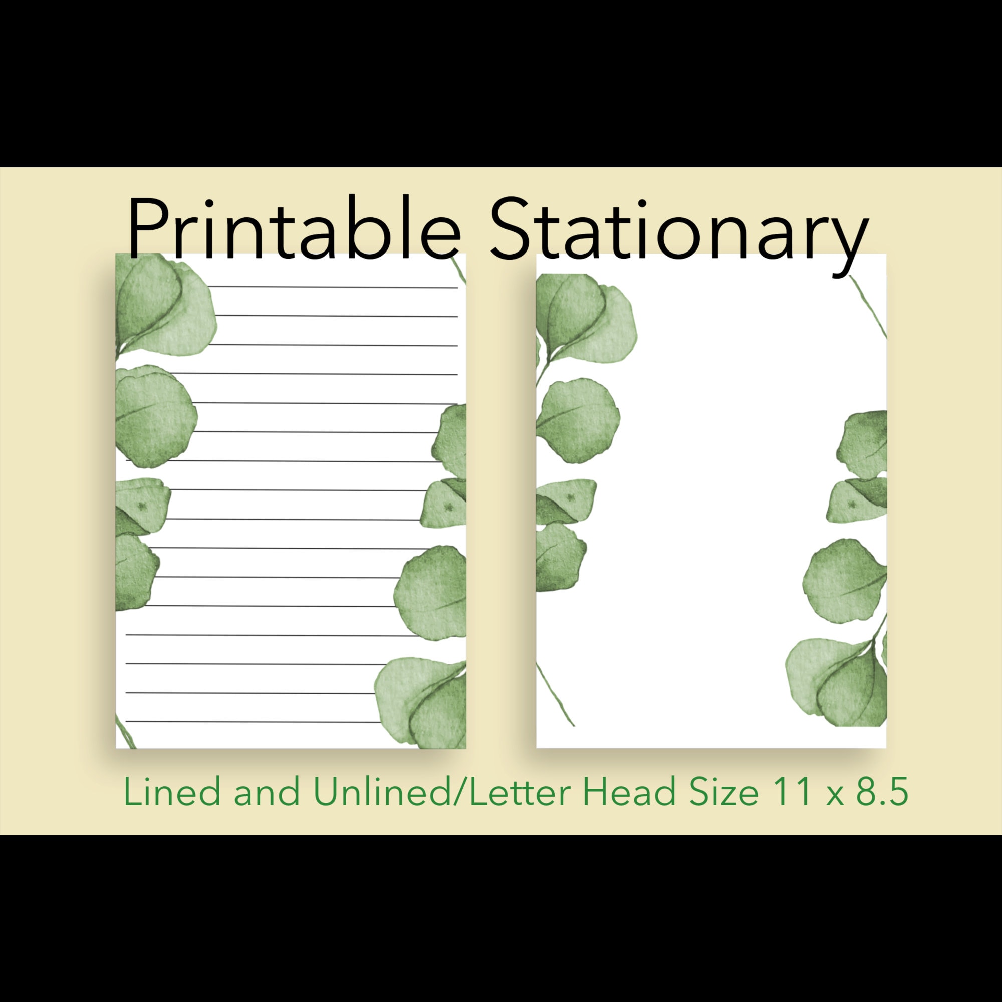 Botanical Printable Stationary, Printable Stationary, Printable ...