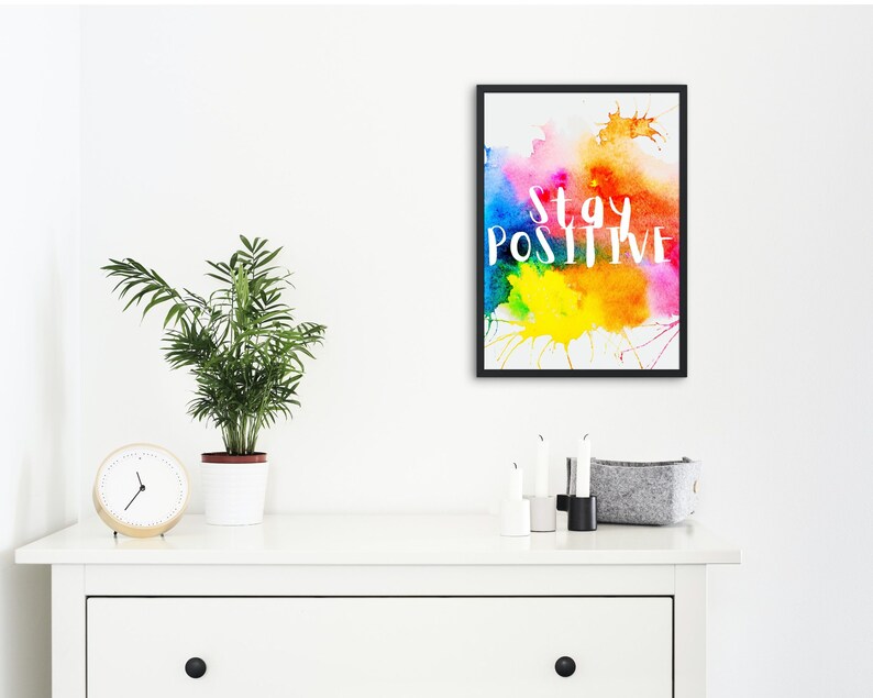 Inspirational Watercolor Wall Art, Set of 12, Positive Affirmation ...