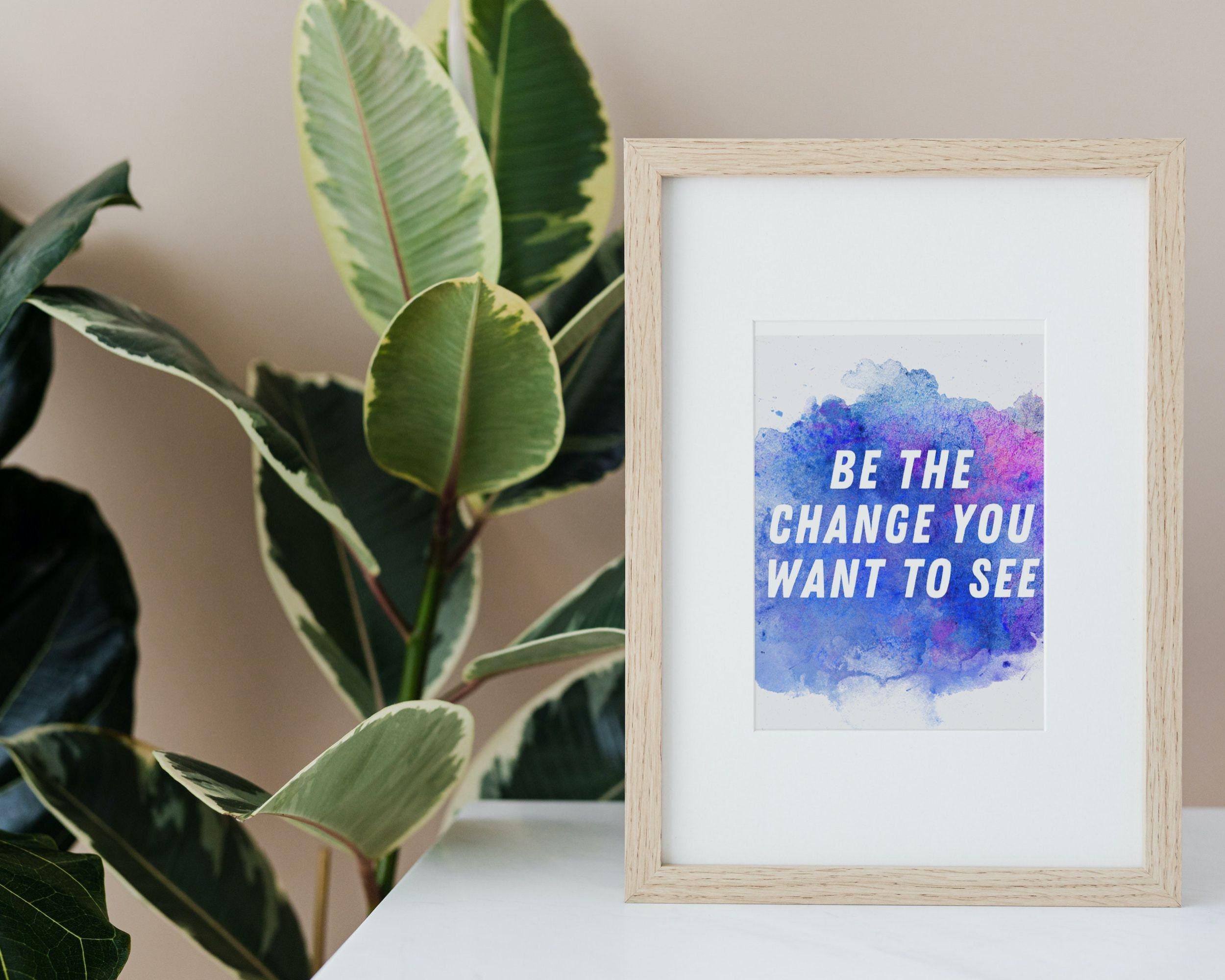 Inspirational Watercolor Wall Art, Set of 12, Positive Affirmation ...