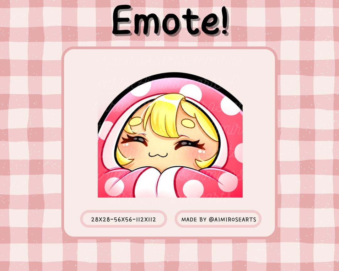 Cosy Chibi Girl Emote youtube, Discord, Twitch Streaming, Gaming, Cute ...