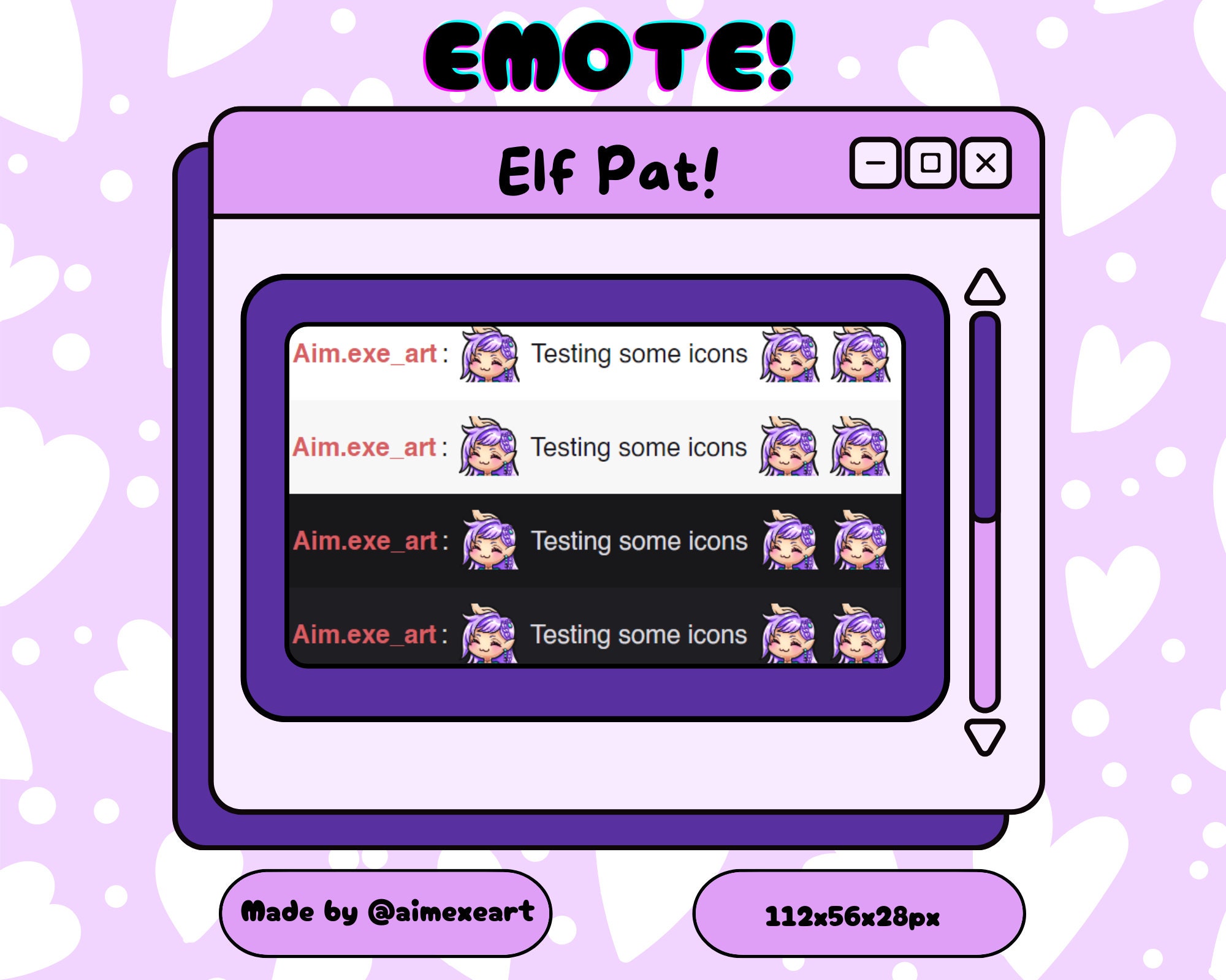 Elven Pat Emote Twitch Youtube Discord Cute Streaming - Etsy