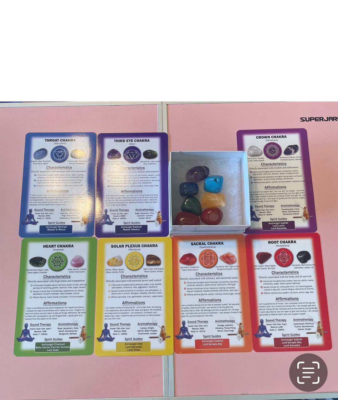 Chakra Healing Crystal Stone Sets - Etsy