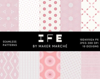 Monifa Seamless Digital Pattern Collection, Digital Paper Patterns ...