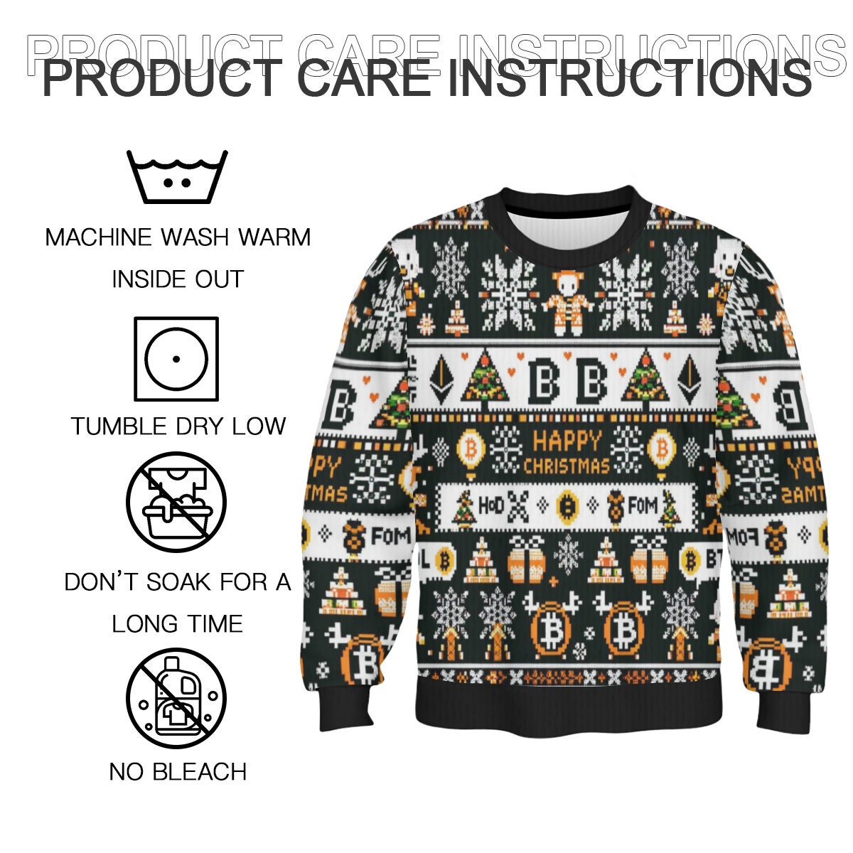 Merry Cryptmas' Unisex Sweater Embrace the Winter in Crypto Style ...